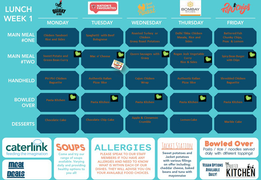 Café Menus - The Compton School