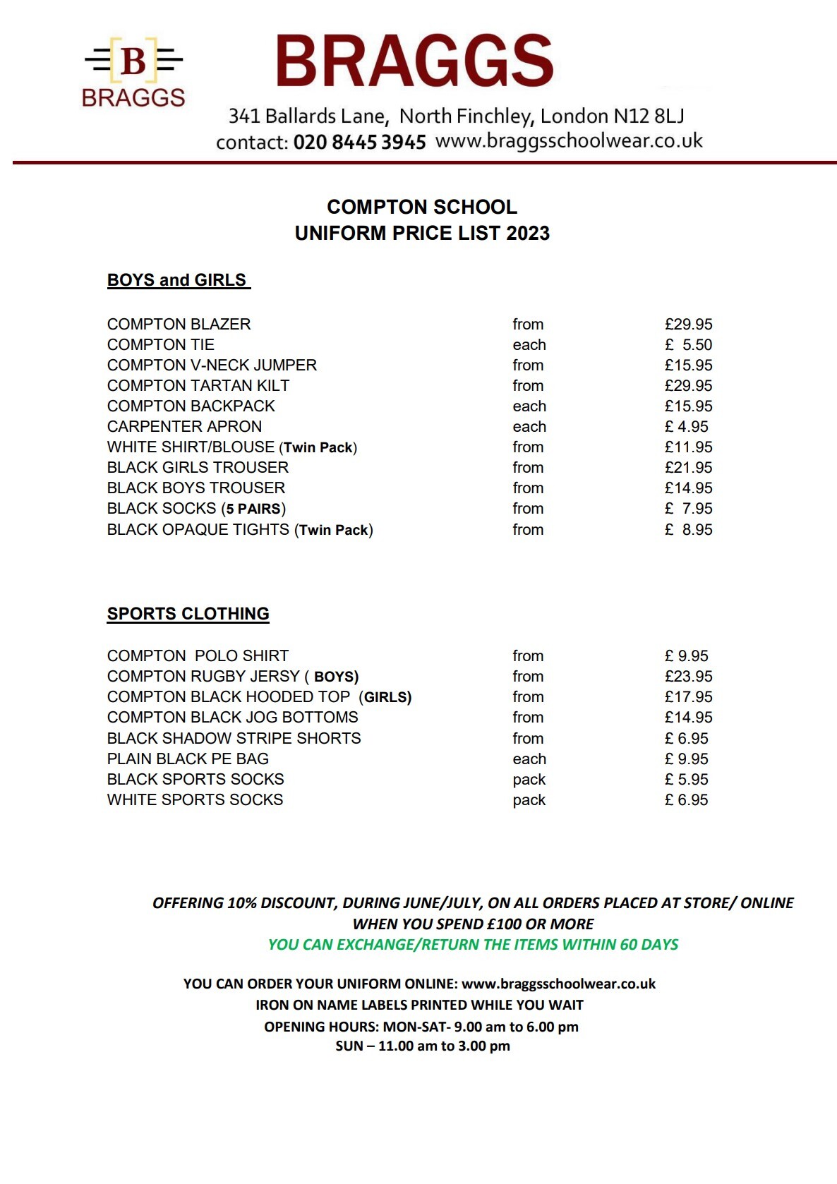 Uniform - The Compton School